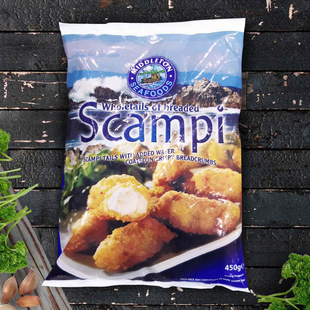 Wholetail Breaded Scampi - 450g – Mermaid Seafoods